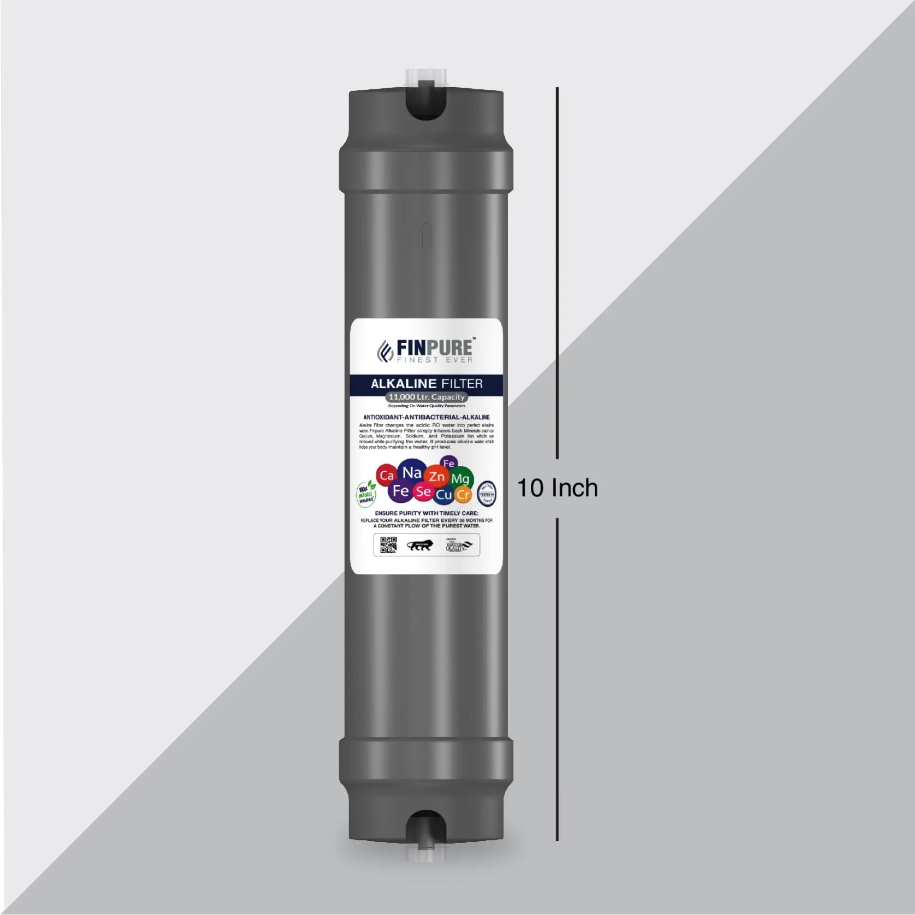 Finpure Alkaline Filter 11000 Ltr – 10 Inch | pH & ORP Technology for ...